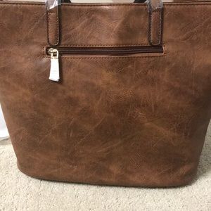 Le Miel | Bags | Le Miel Chevron Tote Bag With Wallet Espresso | Poshmark